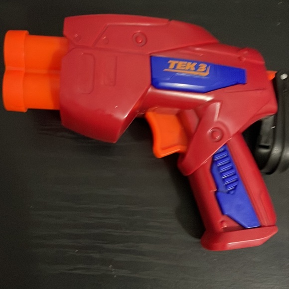 Toys | Toy Gun Nerf Gun Red Orange Blue | Poshmark